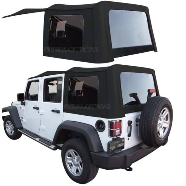 Sierra Offroad Soft Top for 2007 to 2009 Jeep Wrangler JK - Black ...
