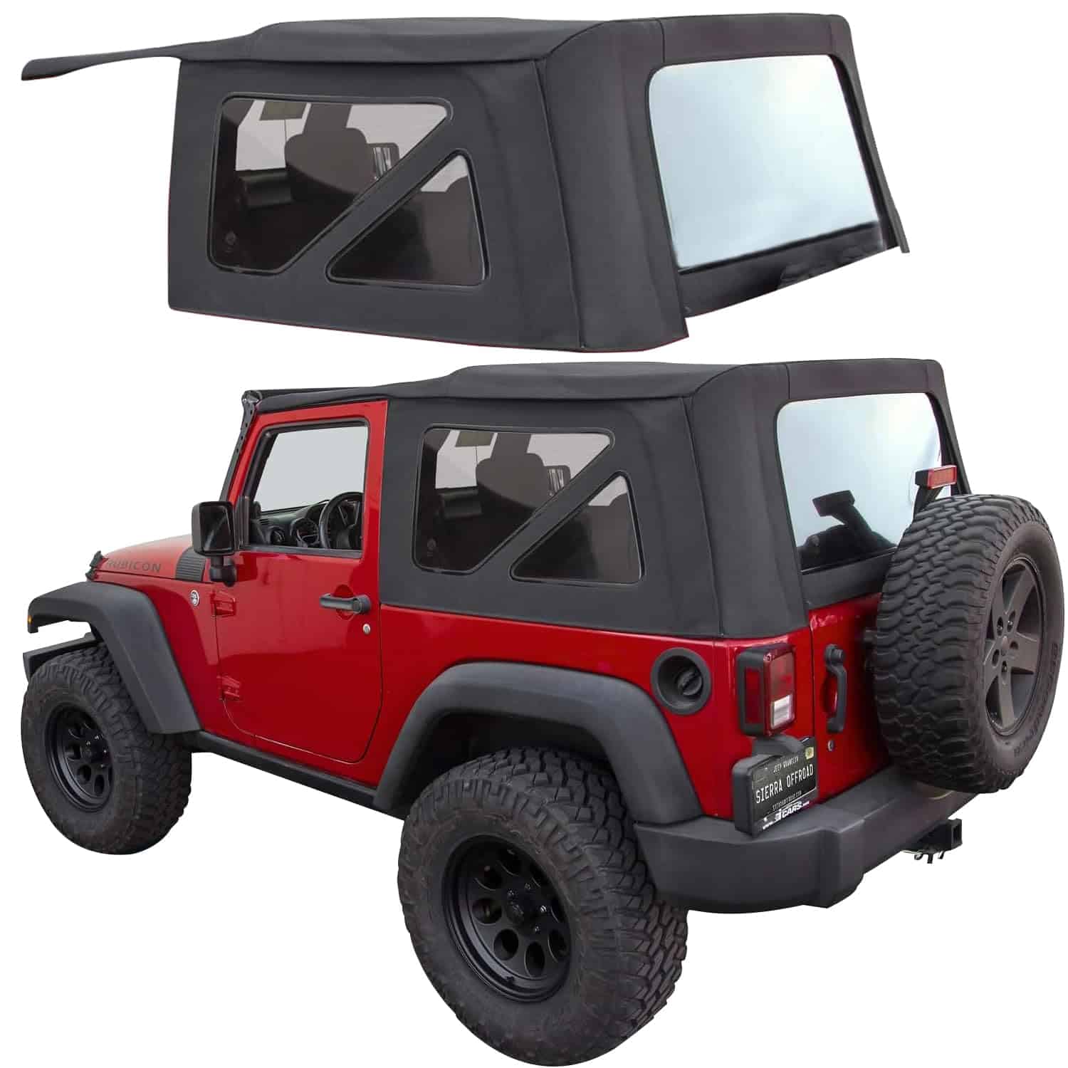 Sierra Offroad Soft Top for 2007 to 2009 Jeep Wrangler JK – Black ...